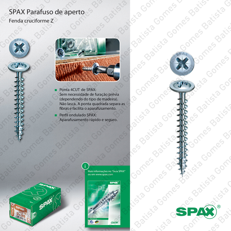 SPAX Parafuso de aperto - Batista Gomes - Ferragens para Arquitectura